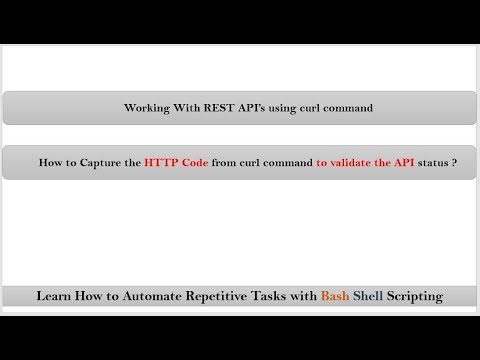 Section-19: Video-1 : Working with REST API's using curl command | Bash Shell Scripting | VRTech ...