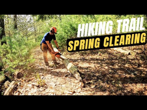Hiking trail clearing. - YouTube