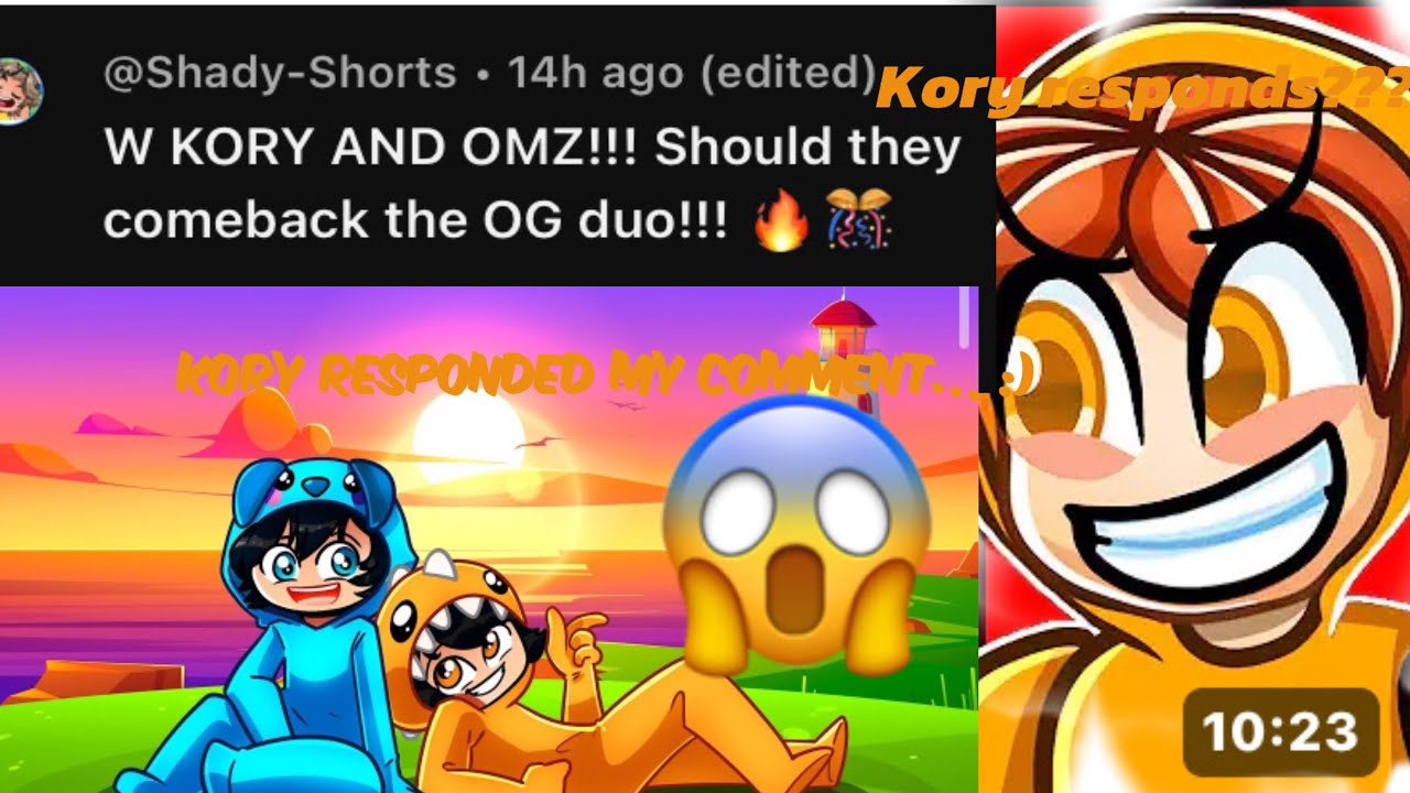 KORY RESPONDED TO MY COMMENT…. C: @Kory-Blox @Kory @KoryAndFriends ...