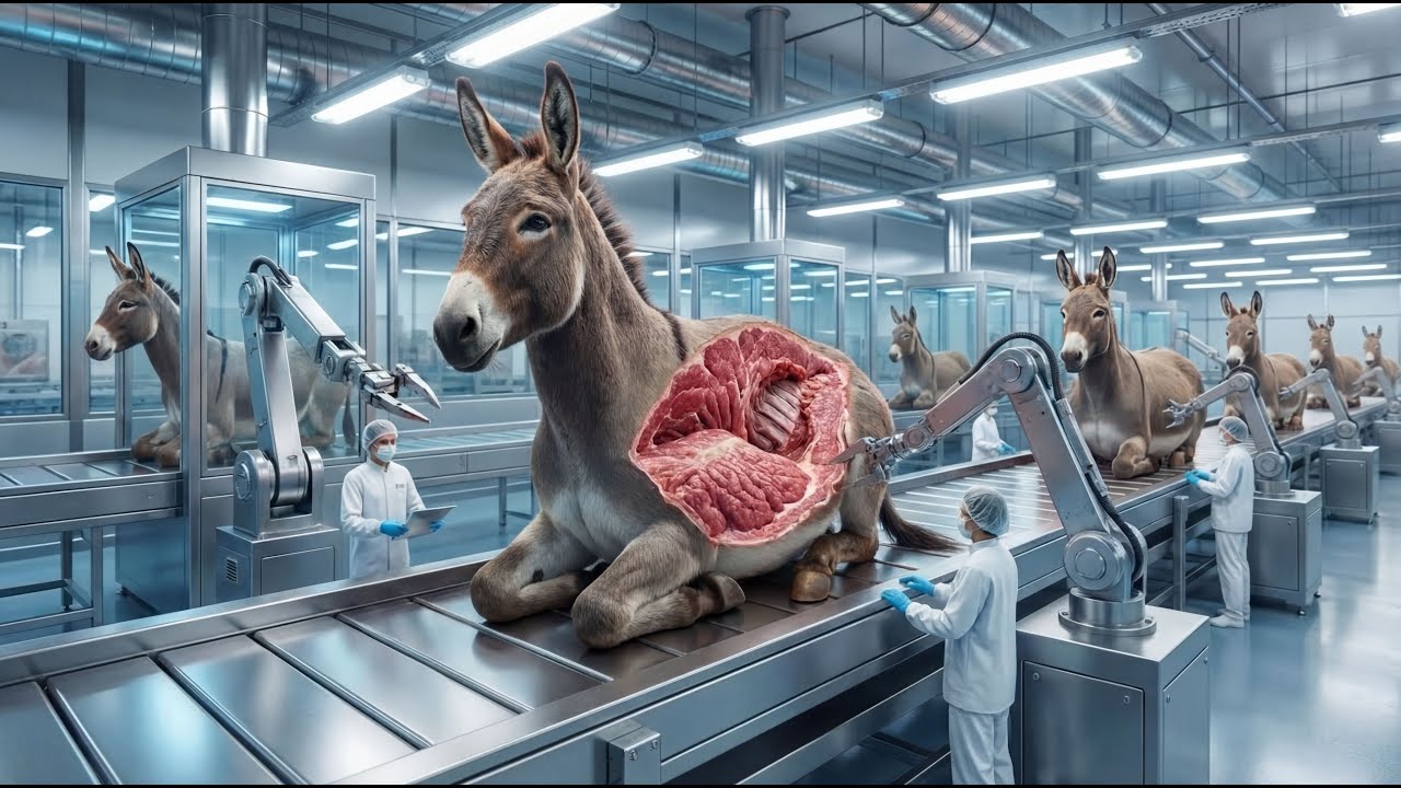Inside Donkey Meat Factory . How Donkey Meat Is Processed From Start to ...