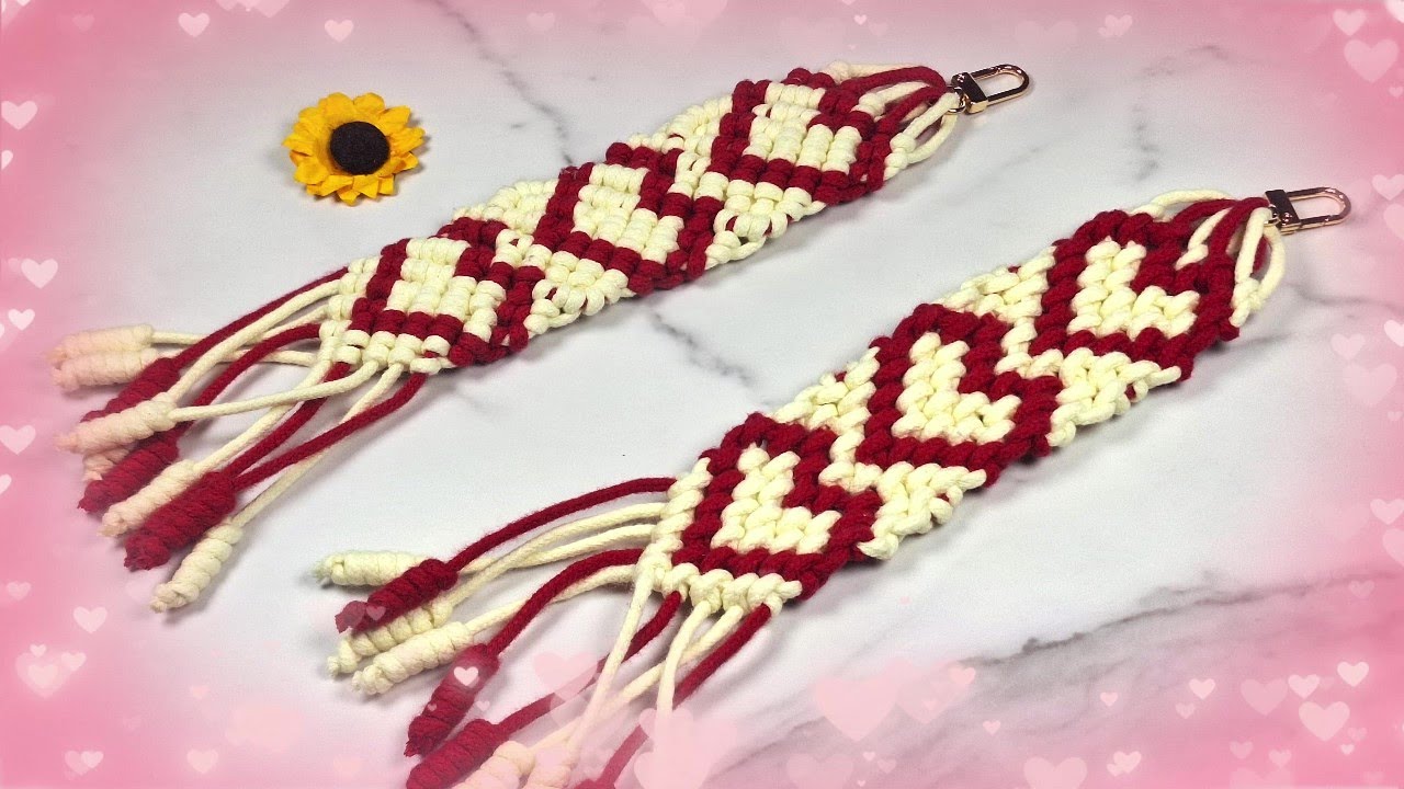 ️Beauty Macrame Heart Pattern | for Decoration Phone Strap Bag Strap ...