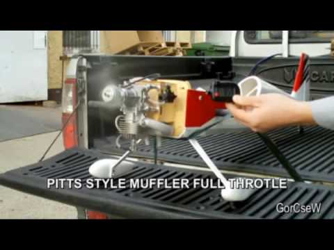 DLE-30 Pitts Style muffler test / comparison - YouTube
