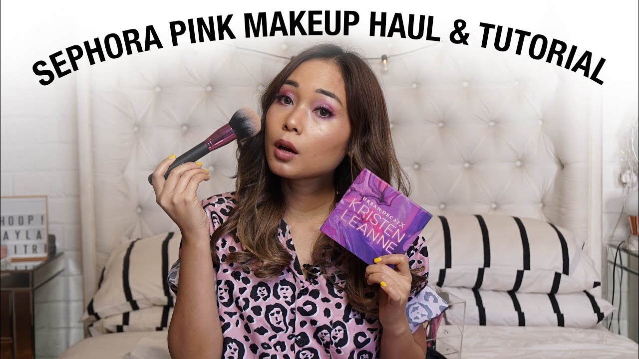 Sephora Pink Makeup Haul & Tutorial - YouTube