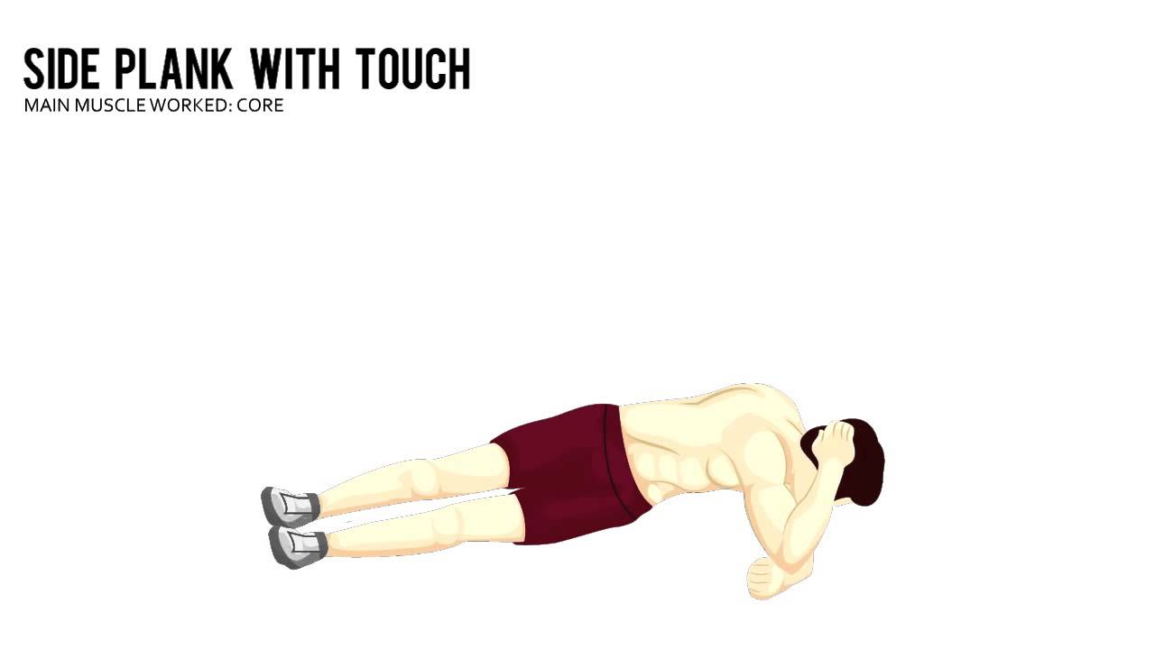 Side Plank With Touch Exercise - YouTube