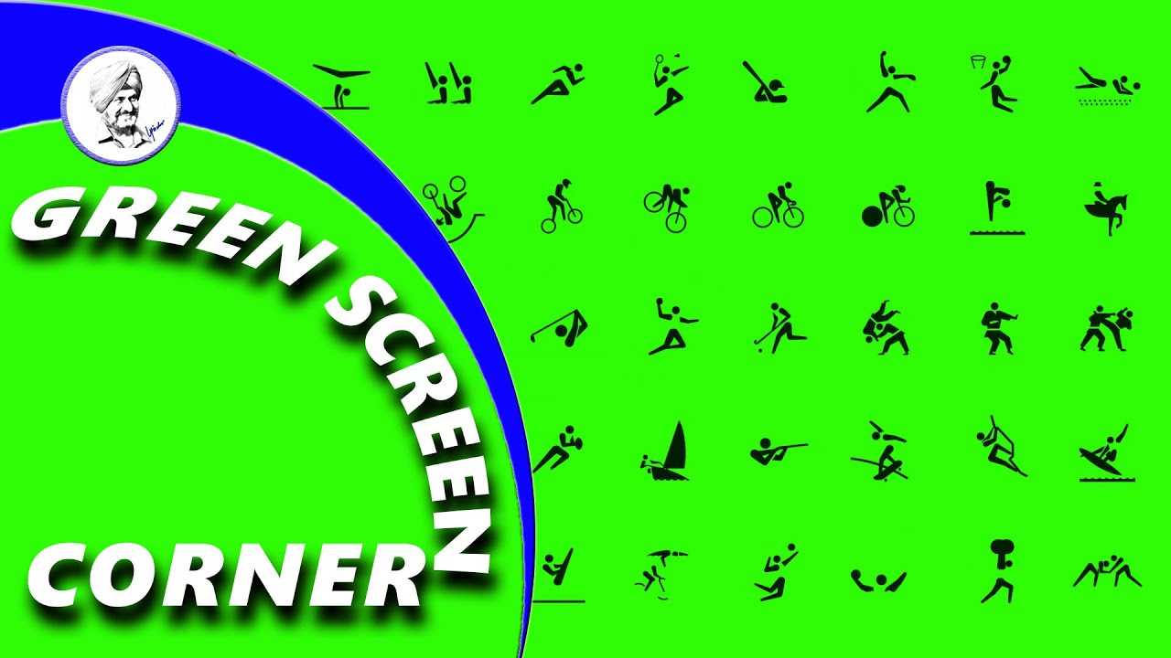 OLYMPICS GAMES SYMBOLS LOGO Green Screen Corner Video Animation ...