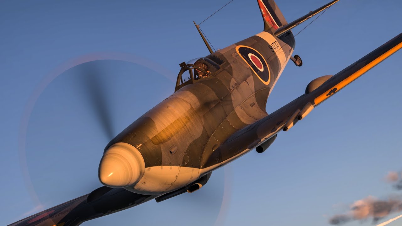 Loop Spam Works - Spitfire MkVc - War Thunder Sim Spare Footage - YouTube