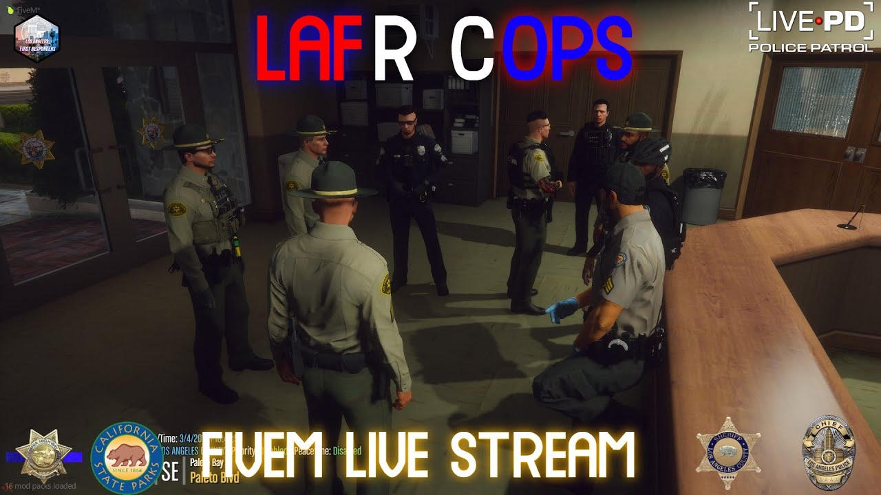 Los Angeles First Responders - (FIVEM) Live Stream | Sheriff Sergeant ...