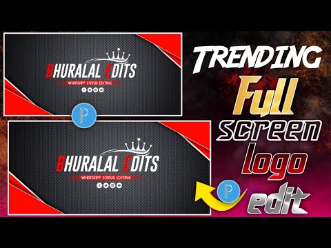 Full screen logo design editing | status logo editing Pixellab app ...