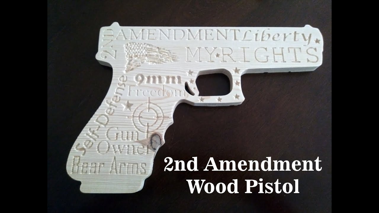 2nd Amendment Wood Pistol - Gun Wall Art - YouTube
