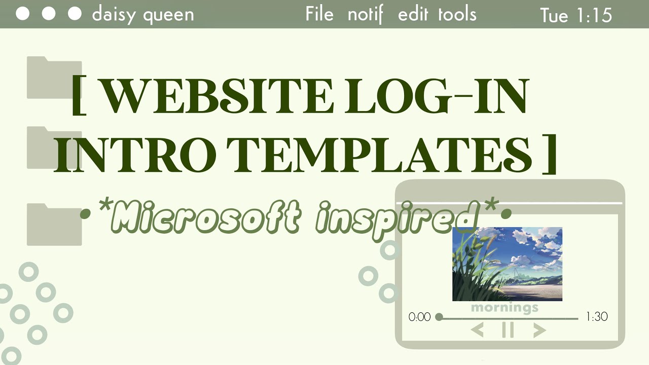 Aesthetic website log in intro templates * no text * - YouTube