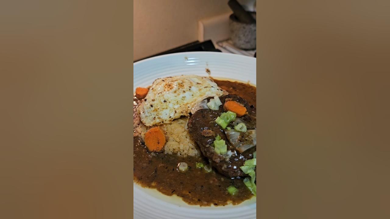 Loco Moco made with my mom's orange mexican rice 🔥 #homecooking #familycooking #fusionfood # ...