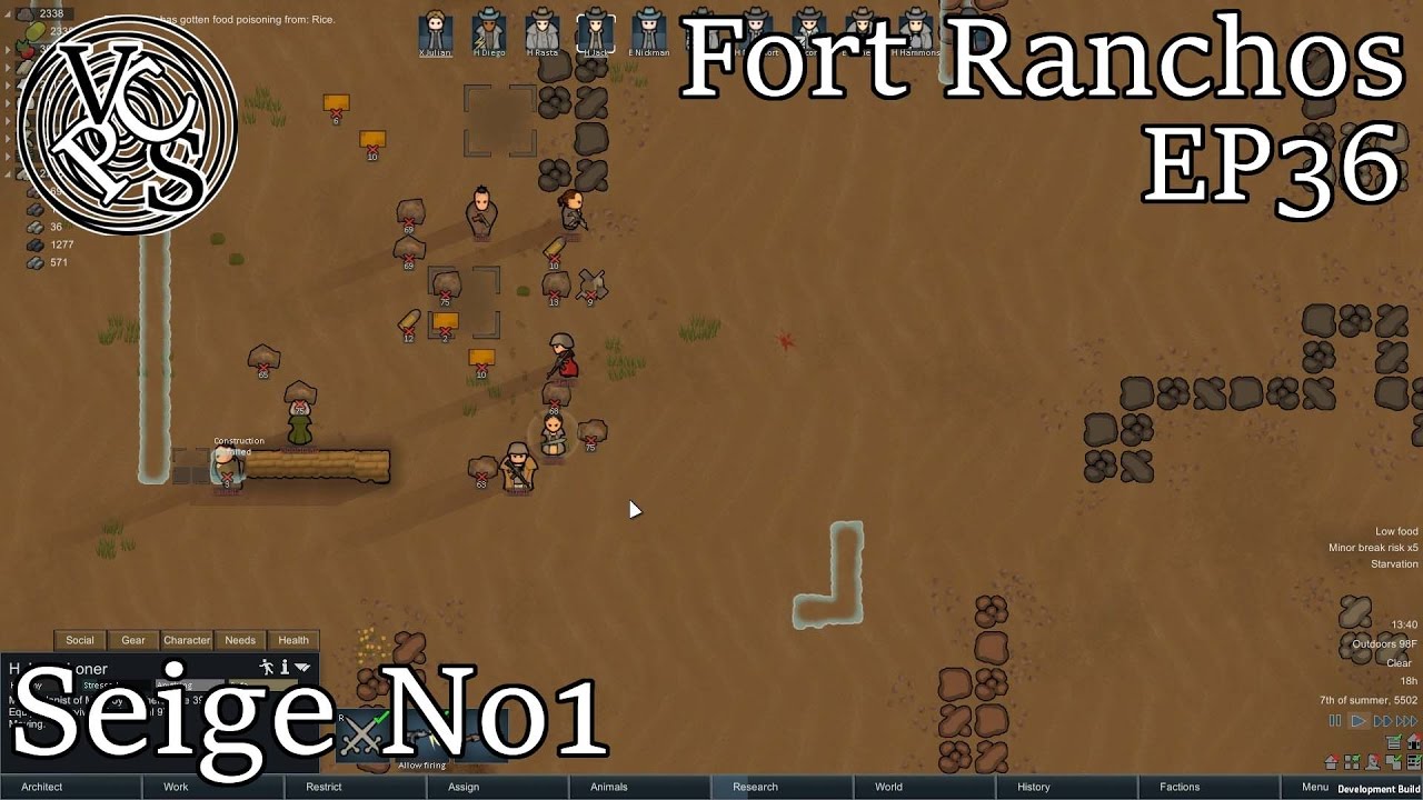 Rimworld Fort Ranchos EP36: Seige No1 - Alpha 16 Custom Scenario ...