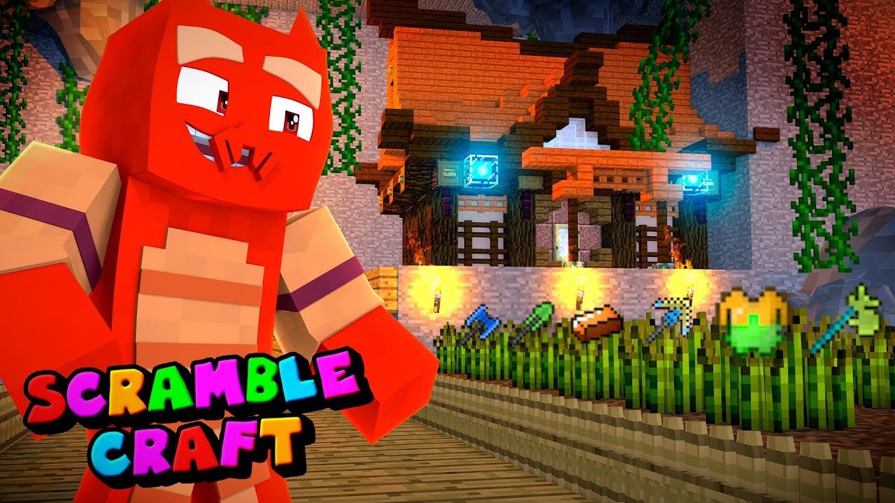 Minecraft - HIDDEN UNDERGROUND BUNKER IN SCRAMBLE CRAFT! - YouTube