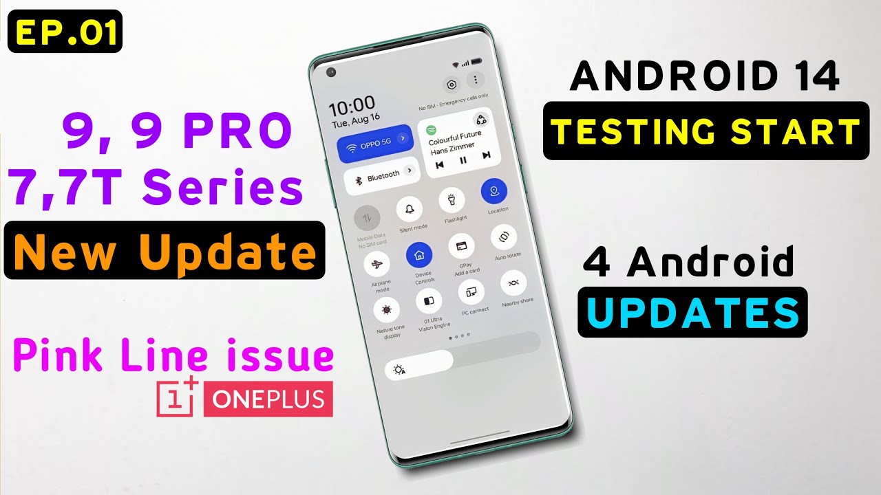 Oneplus OxygenOS 14, Pink Line issue, OxygenOS 13.1, 9/9 Pro New Update ...
