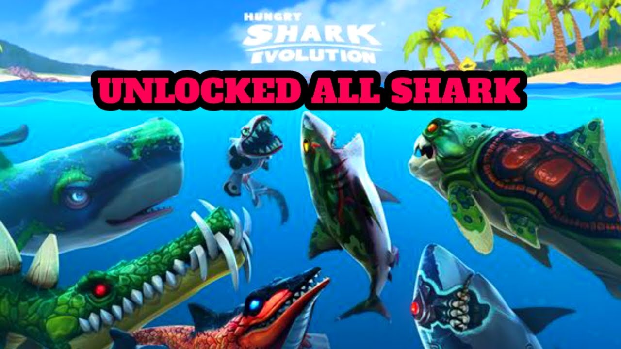 UNLOCKING - ALL 16 HUNGRY SHARK EVOLUTION UNLOCKED ALL SKIN UNLOCKED ...