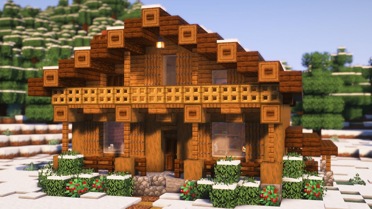 Minecraft: How To Build a Simple Spruce Log Cabin - YouTube