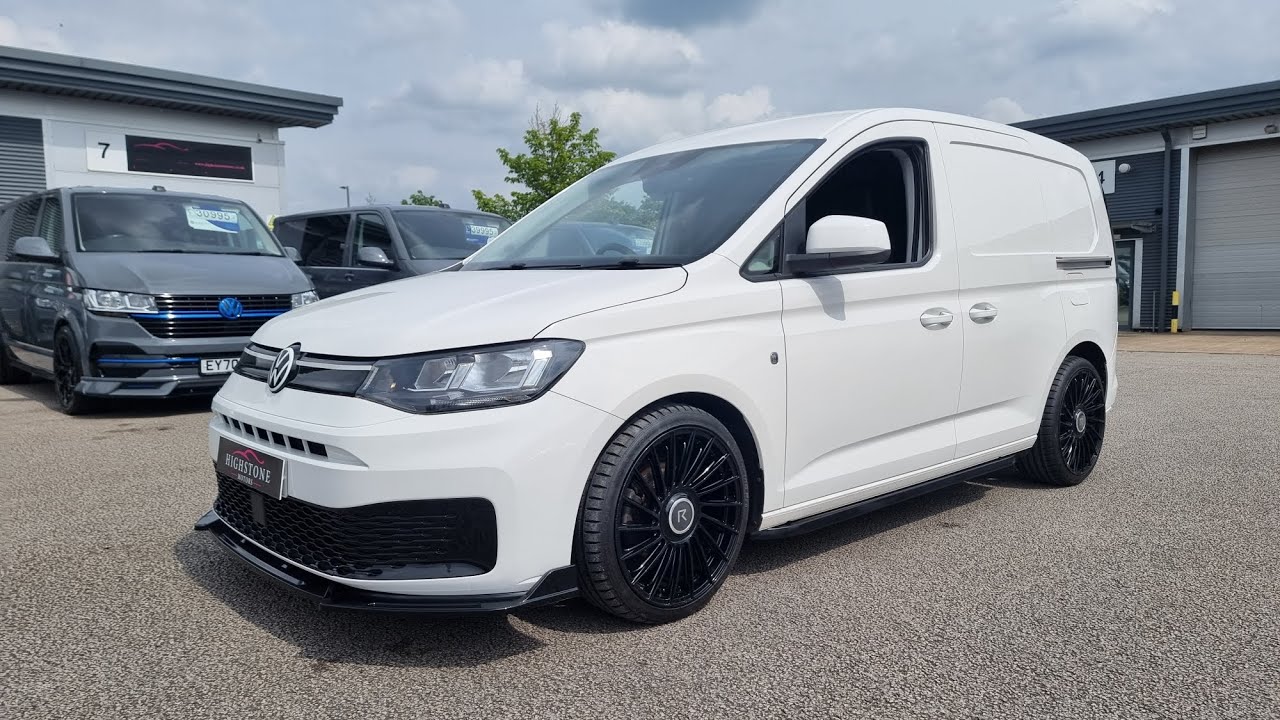 vw caddy mk5 sportline edition r modified candy white - YouTube