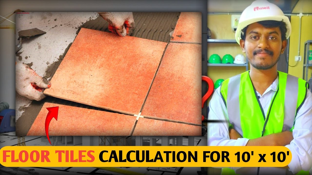 FLOOR TILES CALCULATION FOR 10' x 10' - YouTube