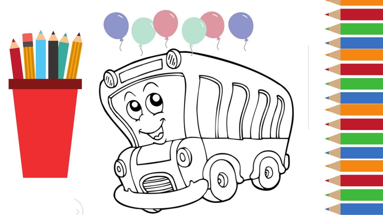 How to draw a bus/ Let's Draw a Bus - YouTube