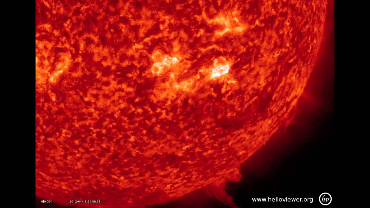 Multiple C-class solar flares (April 18, 2012) - YouTube