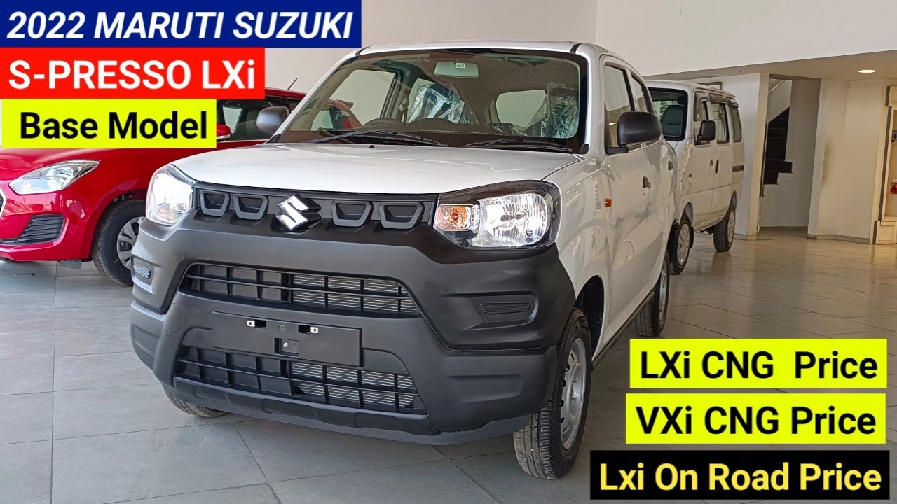 2022 Maruti Suzuki SPresso LXi Base Model Details Review | On Road ...