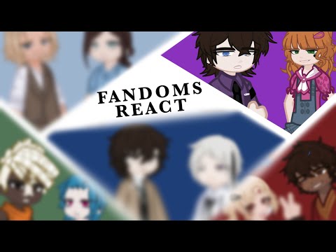 Fandoms react to FNAF || Elizabeth & Michael || Arcane, BSD, Marauders, HG || WATCH IN 0.5X || S2