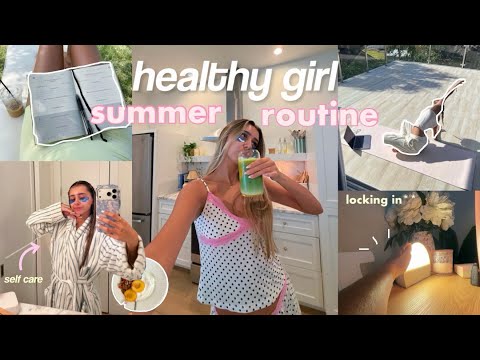 summer lock in routine + healthy habits⭐️ (morning, wellness, productive)
