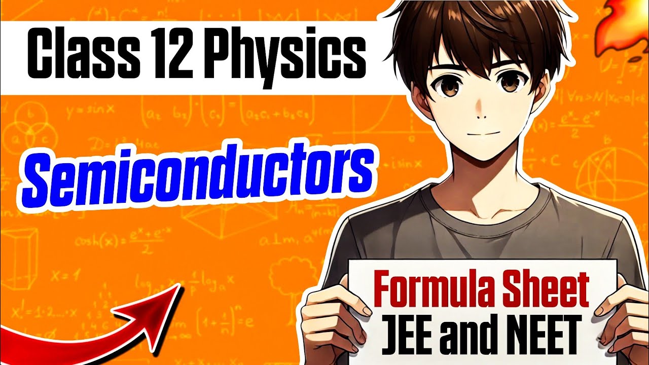 Class 12 Physics🔥 | Semiconductors | Formula Sheet 📄 | Quick Revision ...