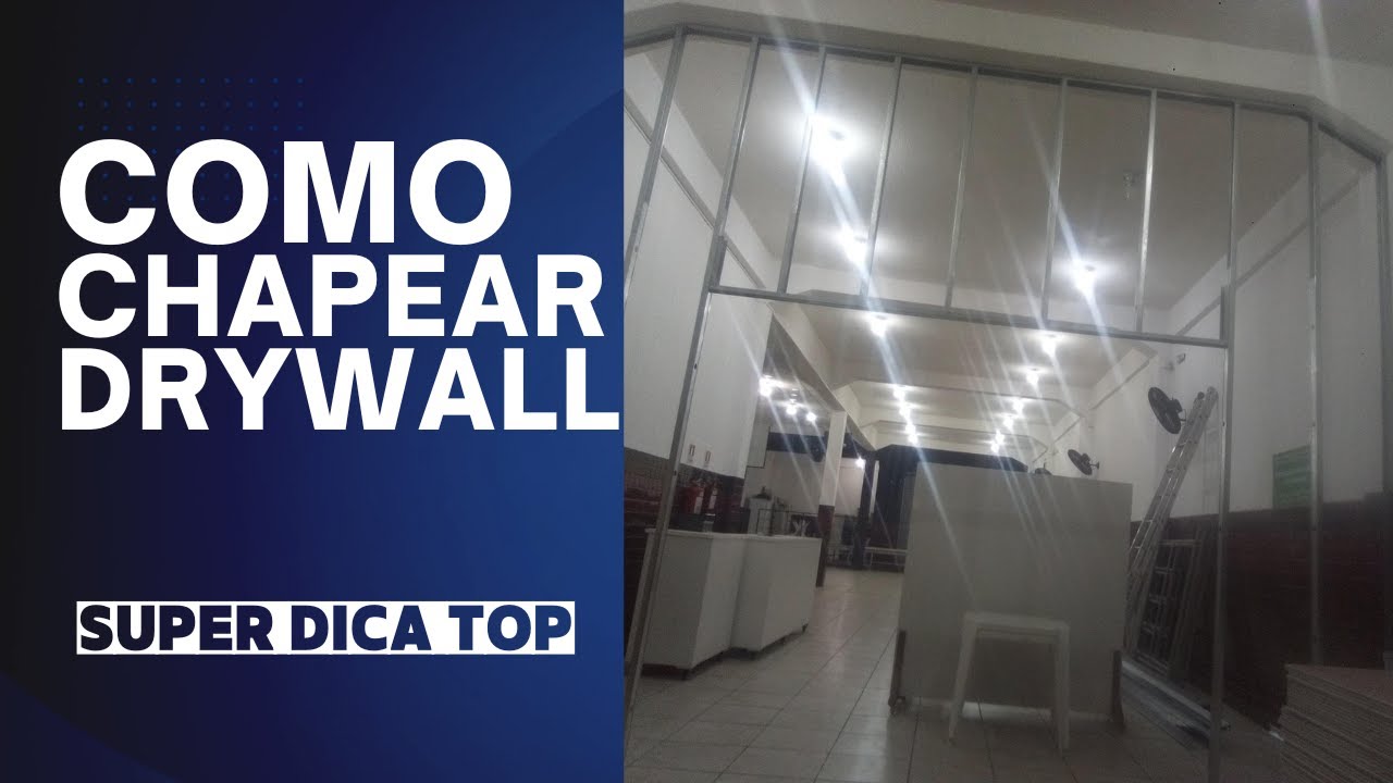 Como fazer chapeamento DIVISÓRIA em drywall - YouTube