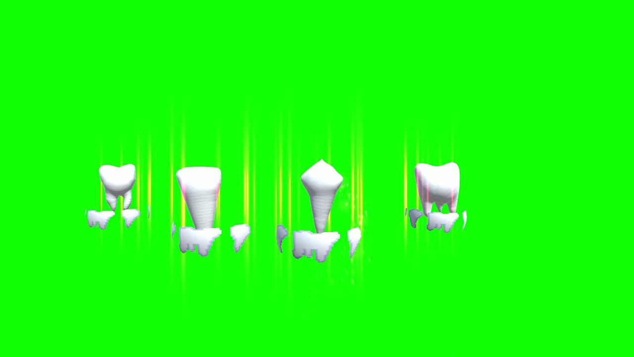 Green Screen Animated Tooth Types Free Footage - YouTube