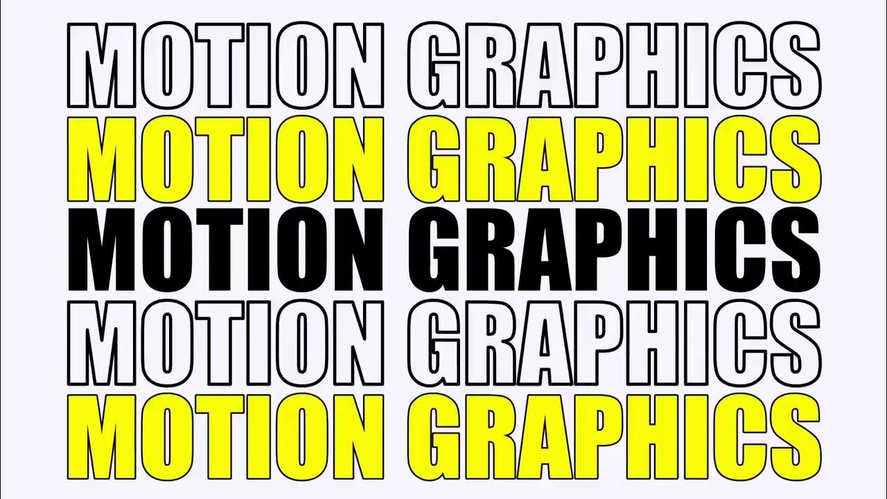 Basic Text Motion Graphics - YouTube