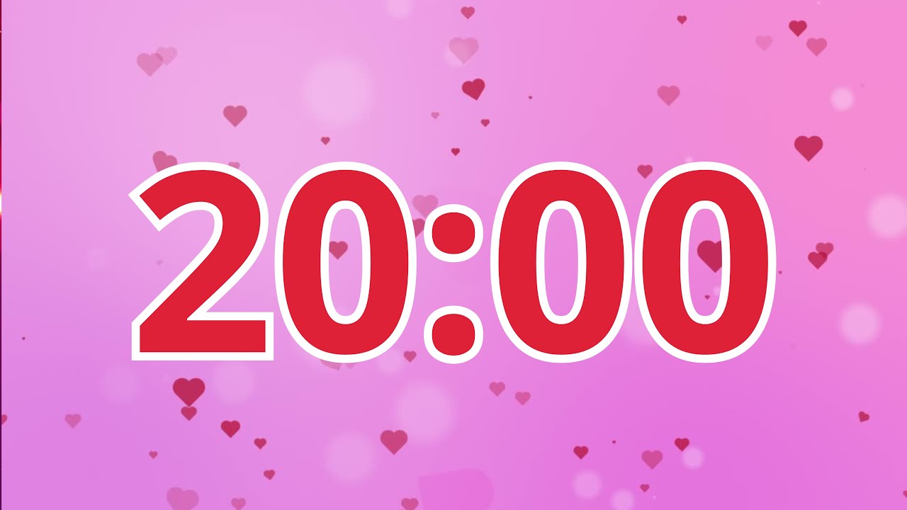 20 Minute Valentine’s Day Timer ️ | Romantic Countdown with Chime Bell ...