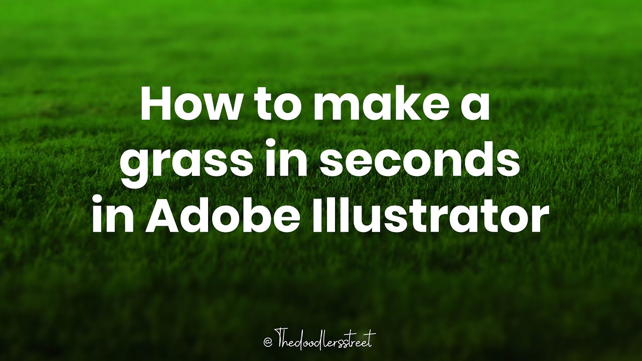 How to make a grass effect in ADOBE ILLUSTRATOR in seconds :) - YouTube