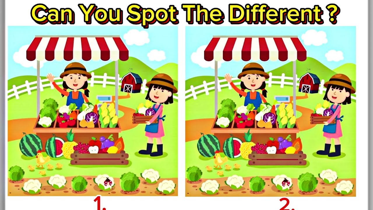 Can You Spot Different Differences Of Farmers Market #different # ...