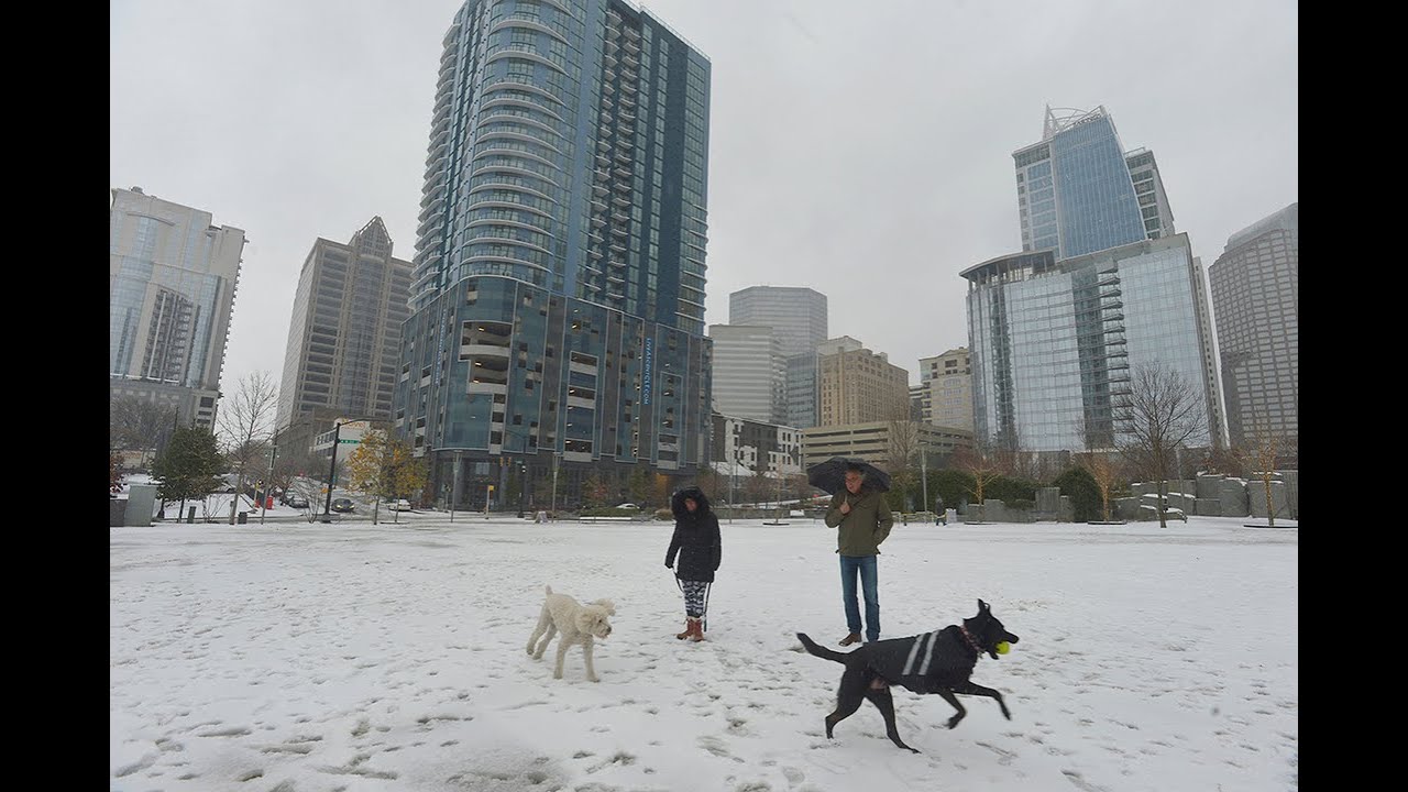 Icy scenes around Charlotte, NC - YouTube
