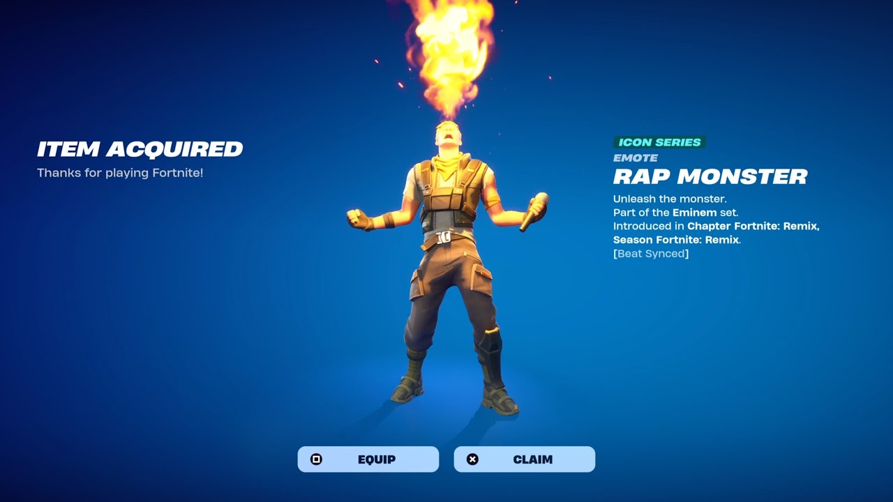 HOW TO GET RAP MONSTER EMOTE IN FORTNITE! - YouTube