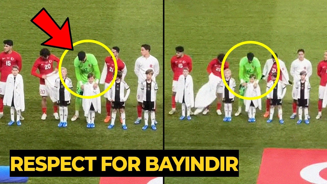 Classy reaction of Altay Bayindir when giving jacket to children as ...