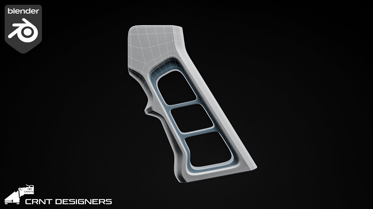 NH47 _ how to model this weapon grip design in blender _ blender ...