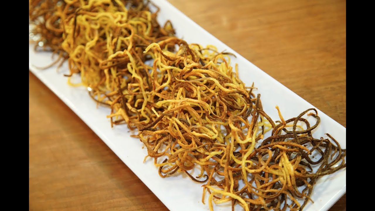 Best Shoe String Sweet Potatoes | SAM THE COOKING GUY - YouTube