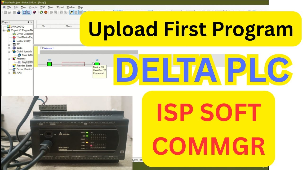 How to Upload First Program in Delta ES2 PLC | ISPSoft & COMMGR ...