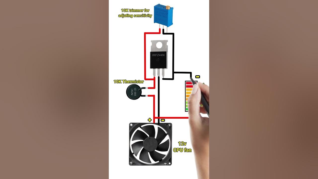 Temperature sensor fan circuit #trending #youtubeshorts #viral - YouTube
