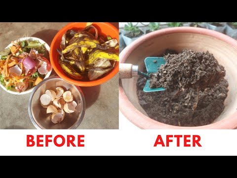 How to make compost from kitchen waste ( भान्साबाट निक्लेको फ़ोहोरबाट ...