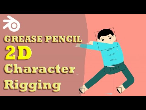 GREASE PENCIL build 2D CHARACTER rigging in BLENDER 2.81 - YouTube