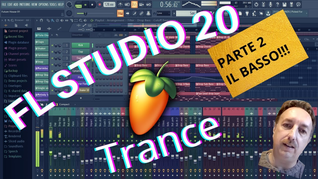 FL Studio 20 - Come fare il basso di un brano Trance music- Tutorial in italiano 040 - YouTube