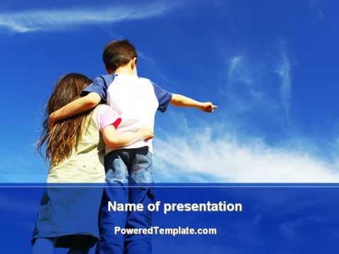 Sister And Brother PowerPoint Template by PoweredTemplate.com