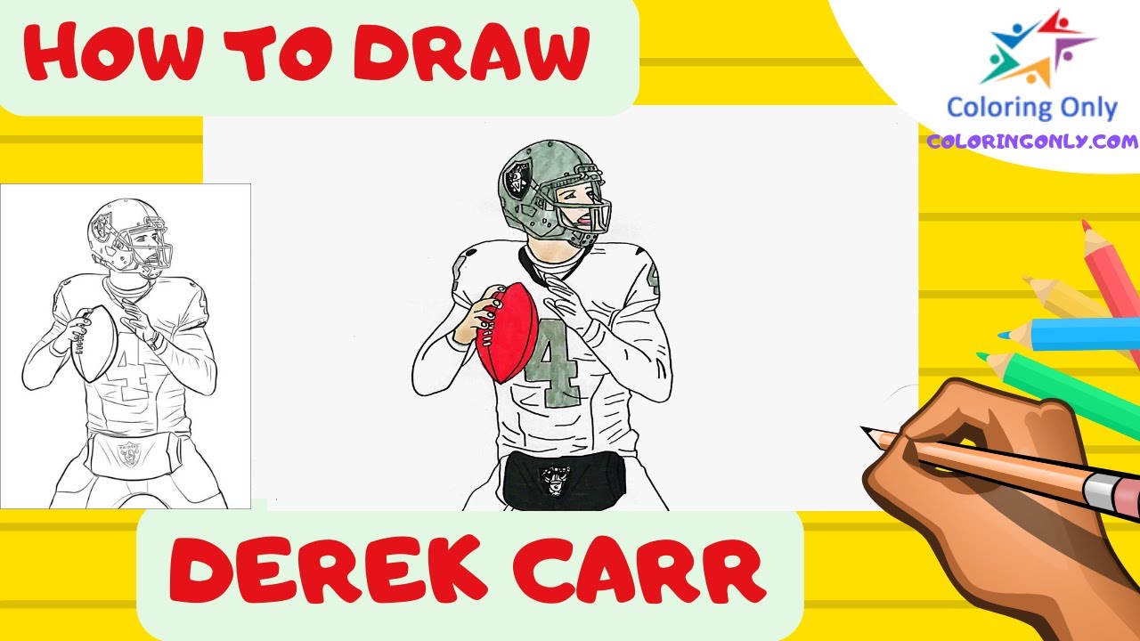 How To Draw Derek Carr - YouTube