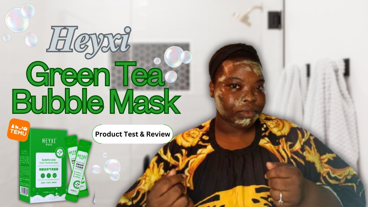 Trying Temu Green Tea Bubble Mask Heyxi | Temu Skincare Product Review ...