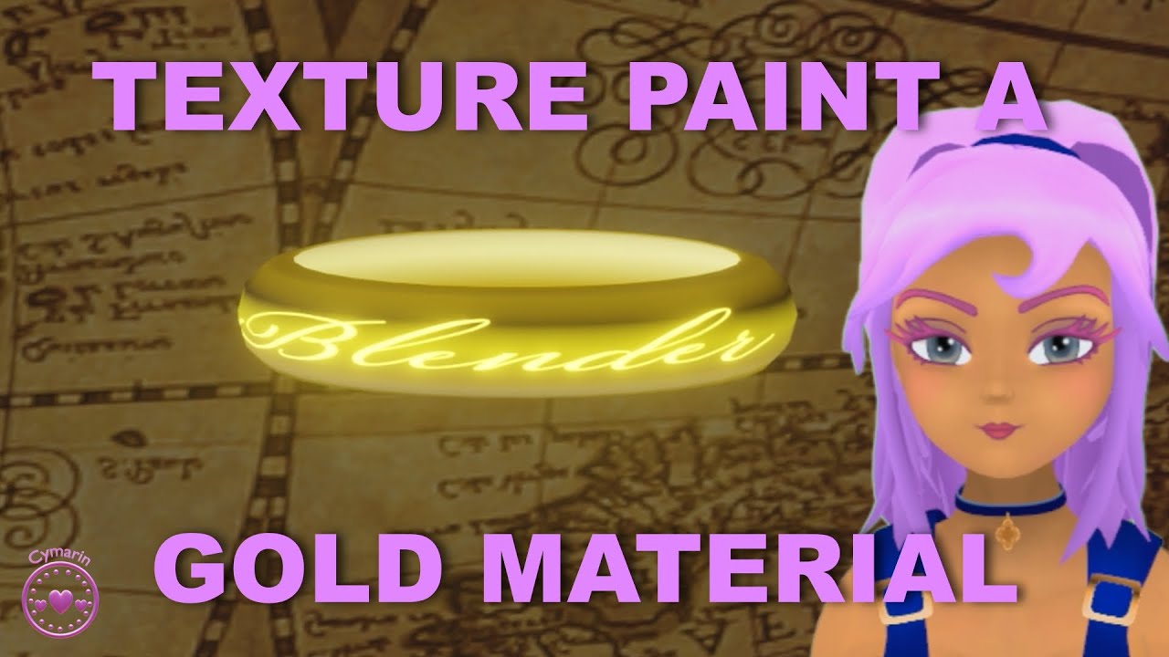 Tutorial - Texture Paint Gold Material In Blender - YouTube