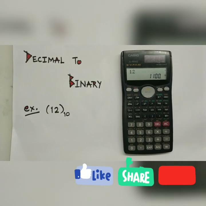 Decimal To Binary Conversion Using Calculator {fx-991MS} - YouTube