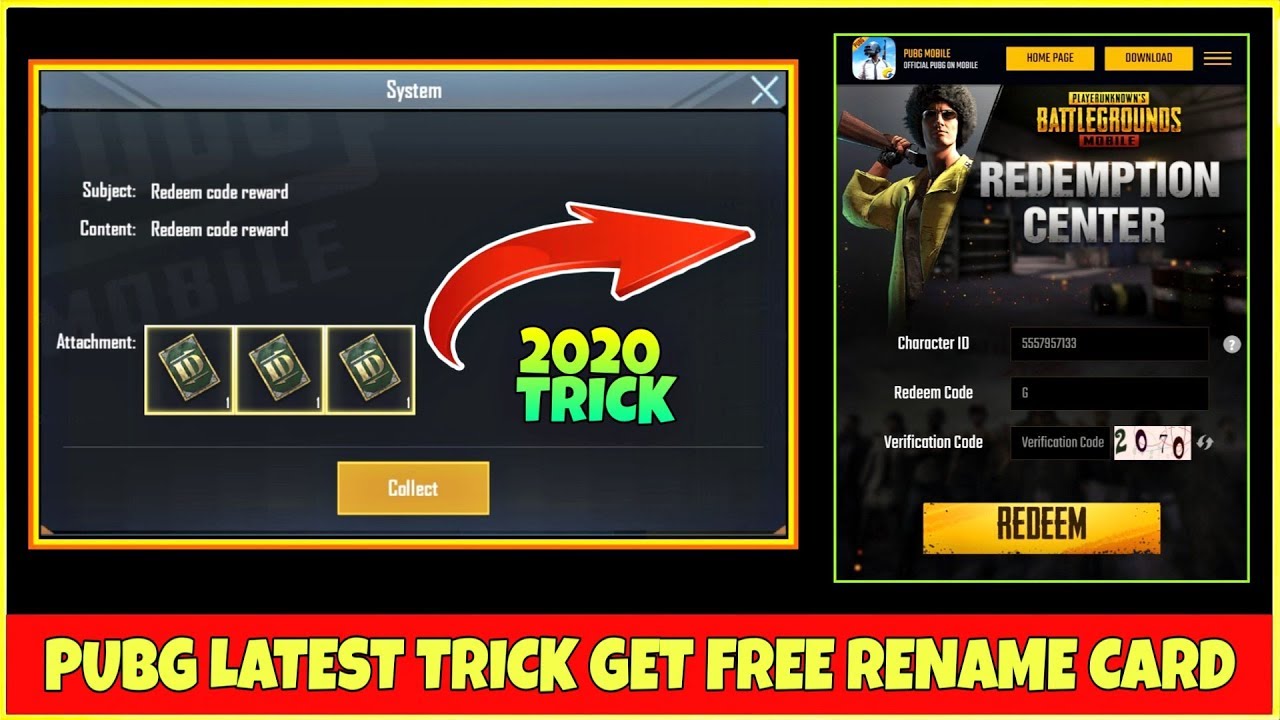 How To Get Rename Card in Pubg Mobile | Rename Card Trick Pubg Mobile ...